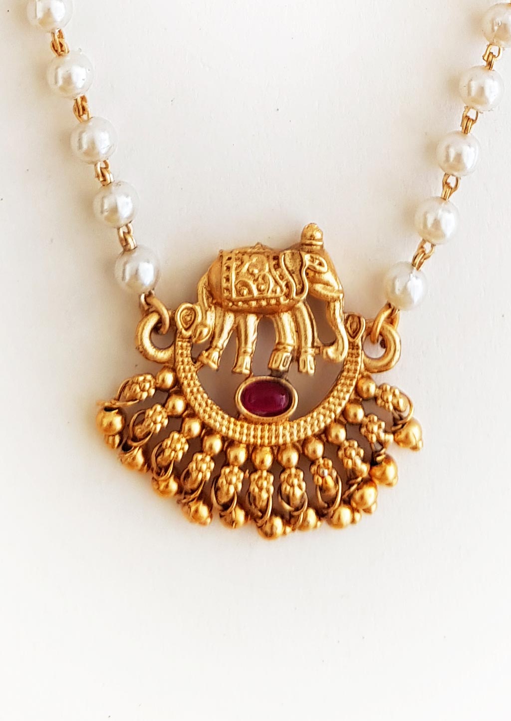 Pearl elephant-A173 RUBY – Online imitation ornaments jewels
